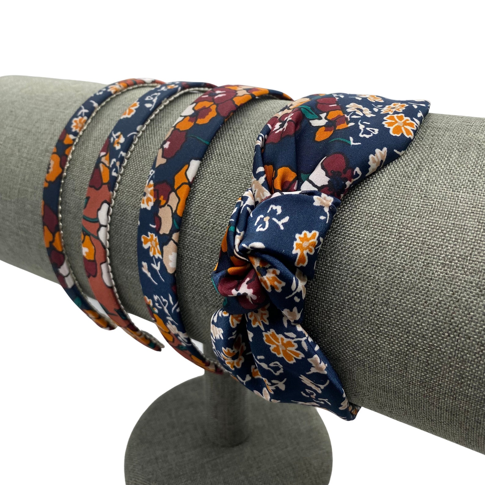 Navy & Rust Fall Headbands Skinny Headband Thin Headband - Etsy