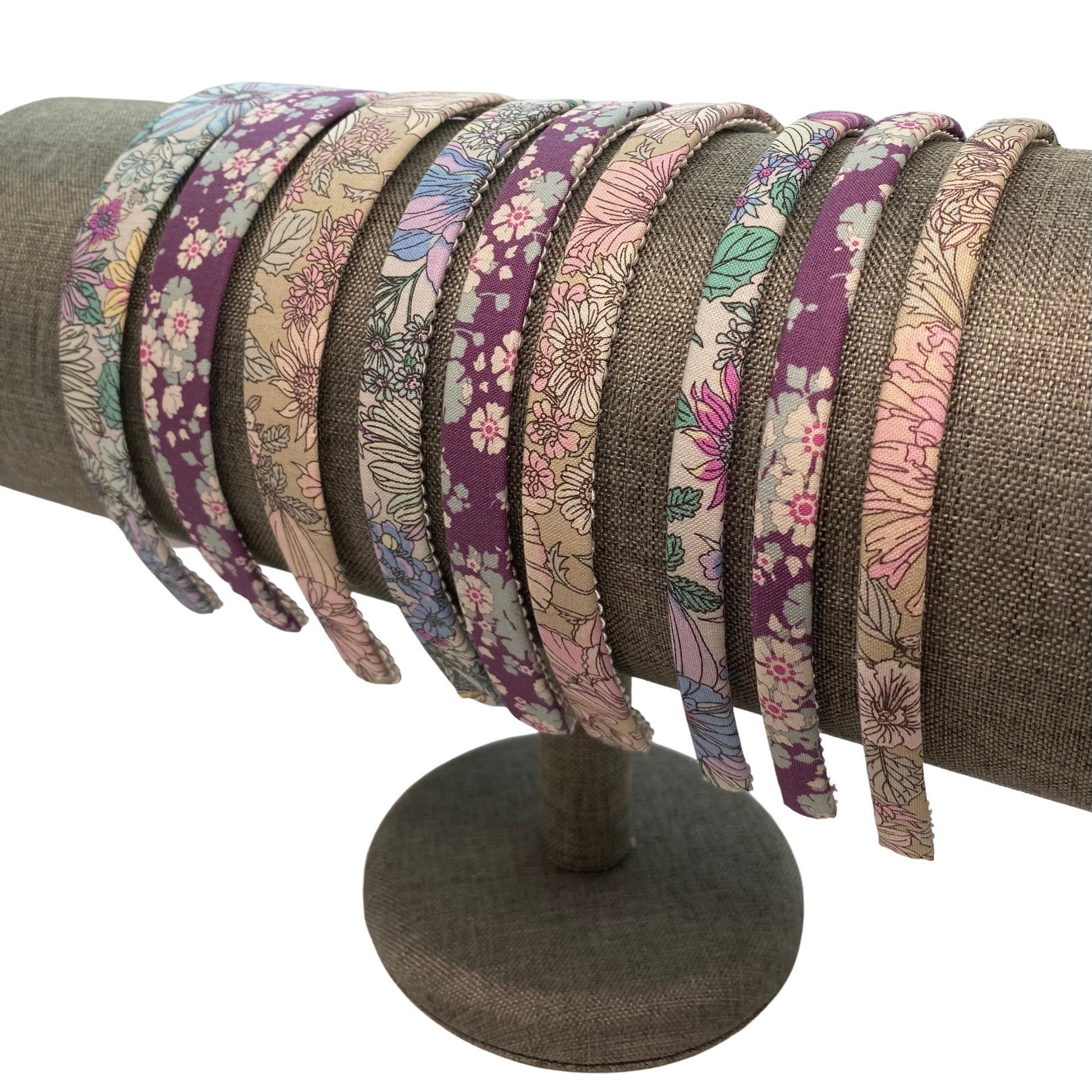 Floral Headbands Covered Hard Hair Bands Women or Girls - Etsy