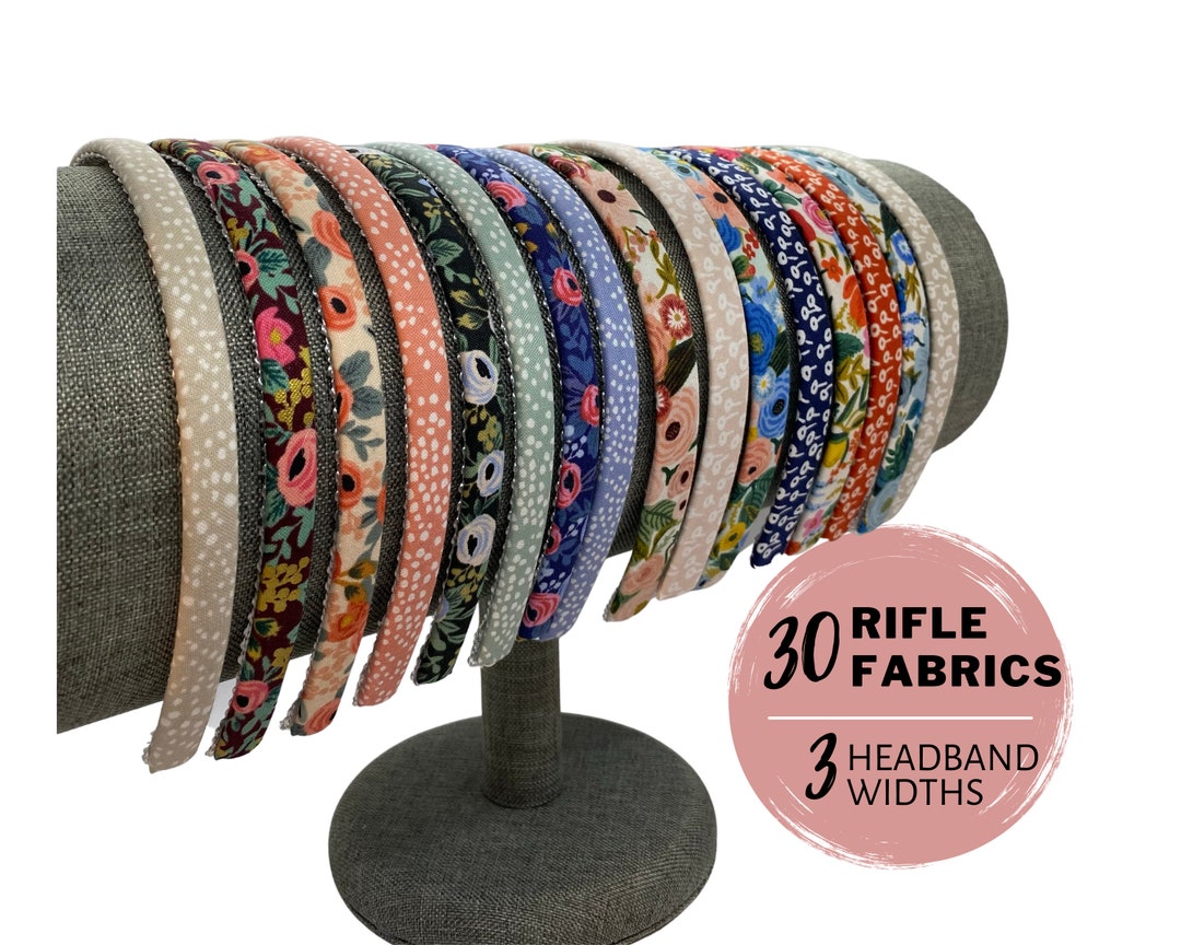 Headbands Made From Rifle Paper Co. Fabrics | Skinny Headband, Thin ...