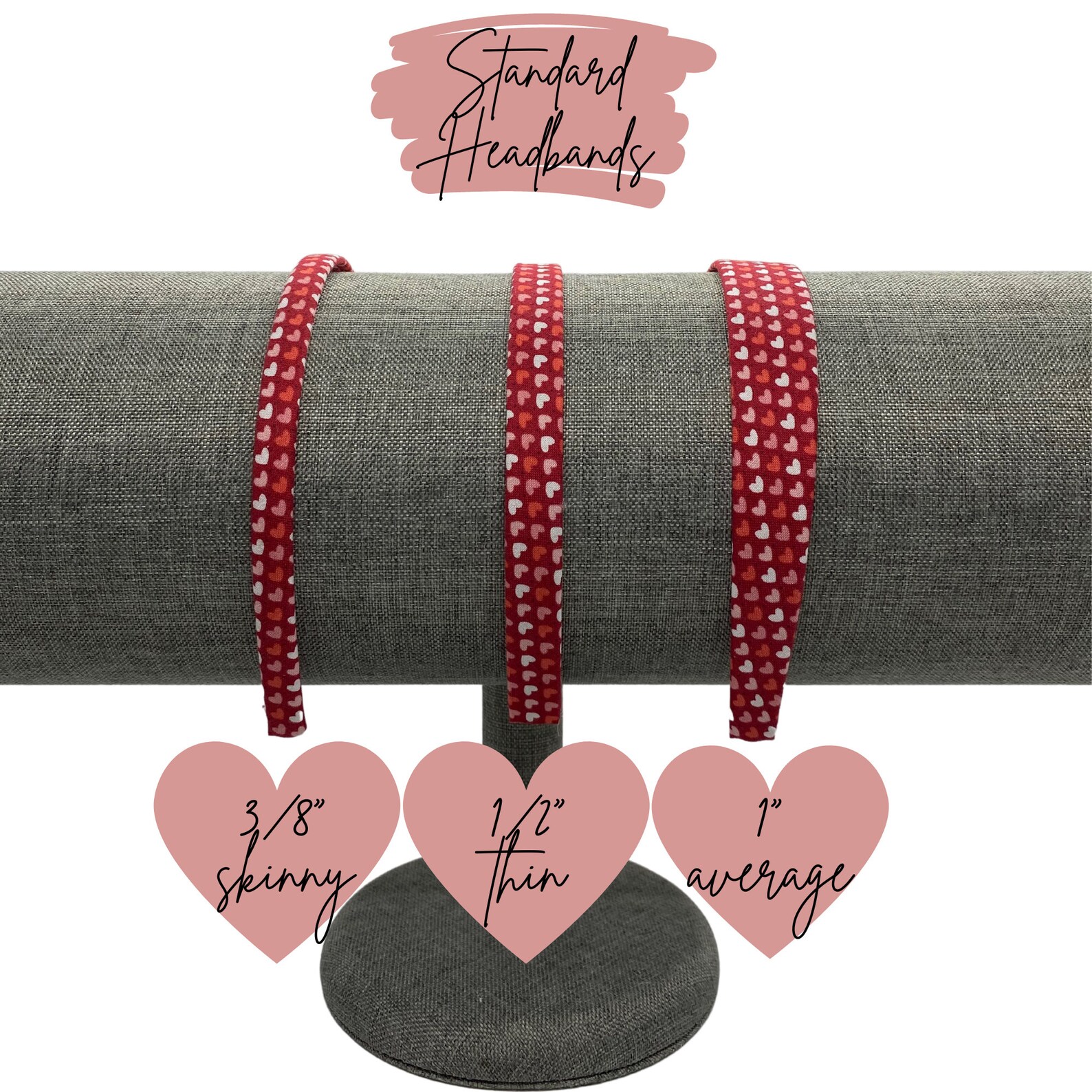 Valentine's Day Headbands & Top Knots - Red Heart Headbands for Girls ...