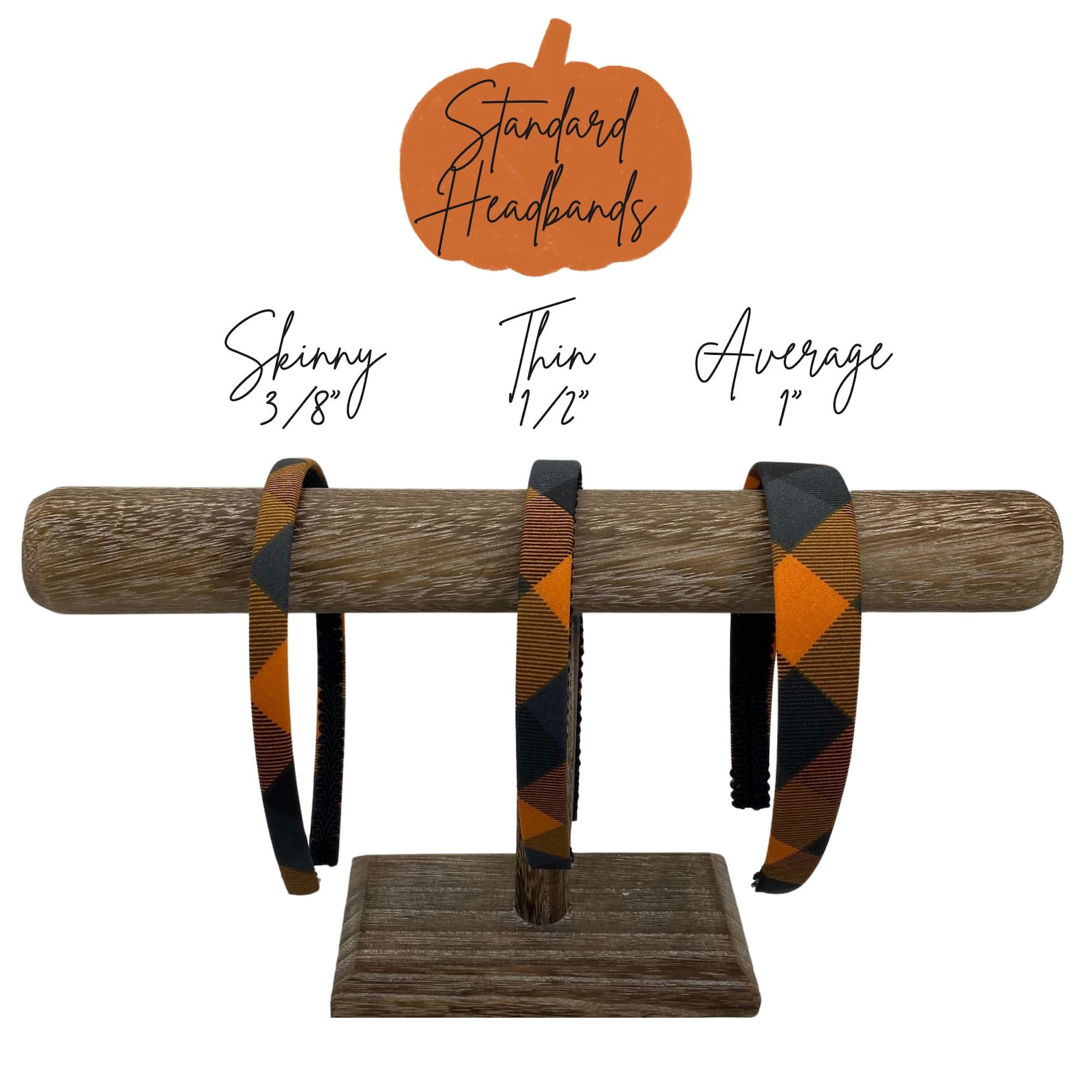 Halloween Headbands & Top Knots | Fall | Pumpkin Orange, Black and Gray ...