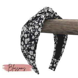 Black & White Headbands, Top Knots | Floral or Music Headbands | Women ...
