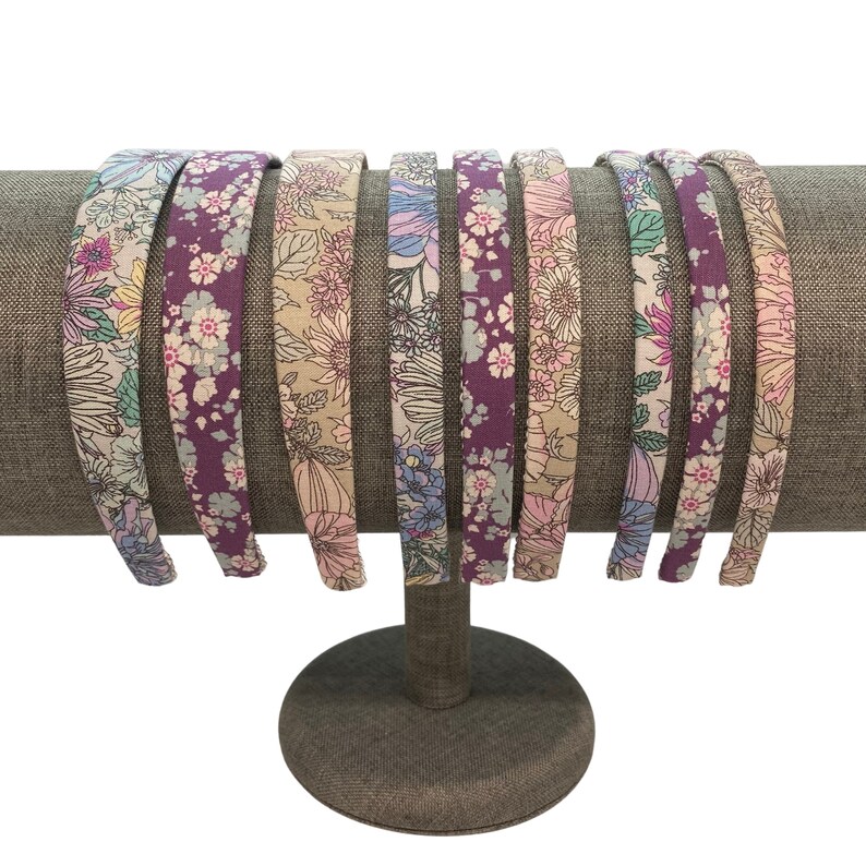 Floral Headbands Covered Hard Hair Bands Women or Girls - Etsy