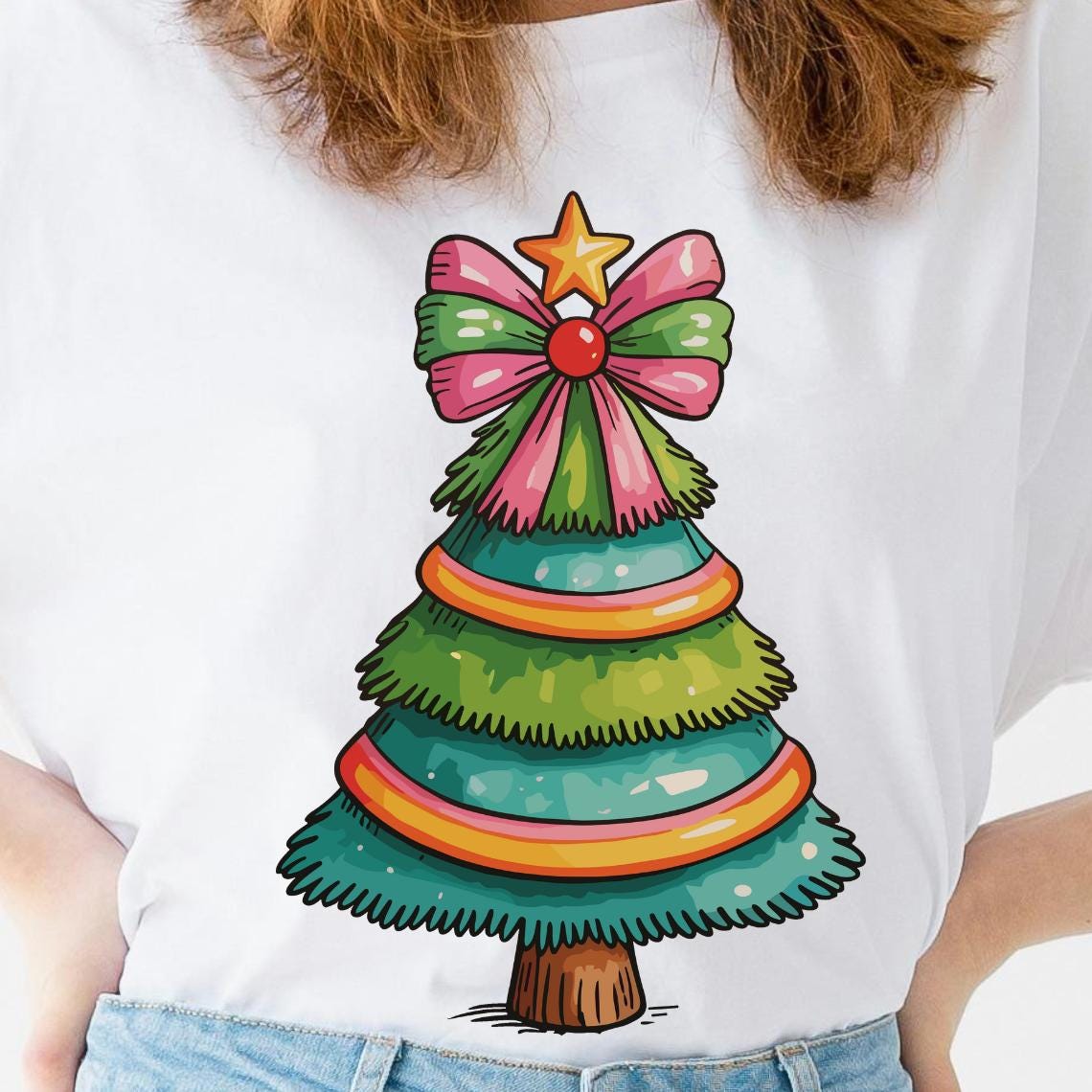 Preppy Christmas Tree Xmas, Matching Family Holiday Season, Trendy ...