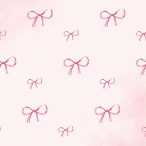 Playful Pink Bow Pattern Background - Digital Download for Laptop, Ipad ...