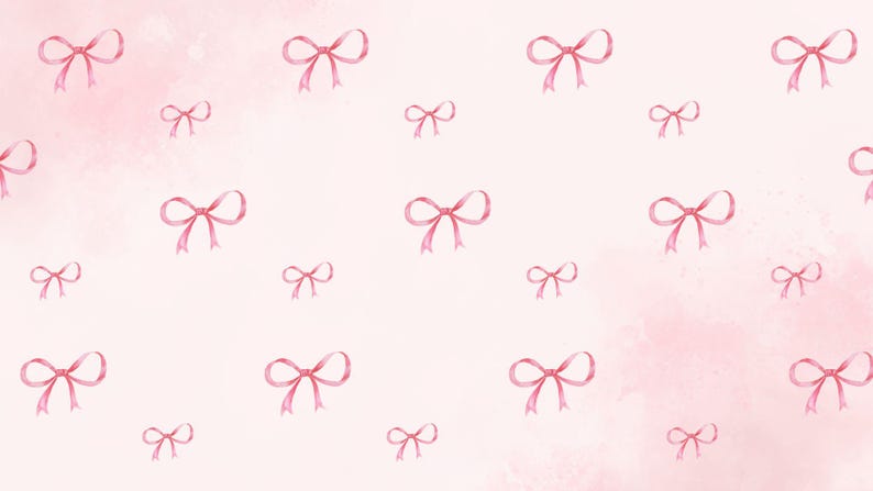 Playful Pink Bow Pattern Background - Digital Download for Laptop, Ipad ...
