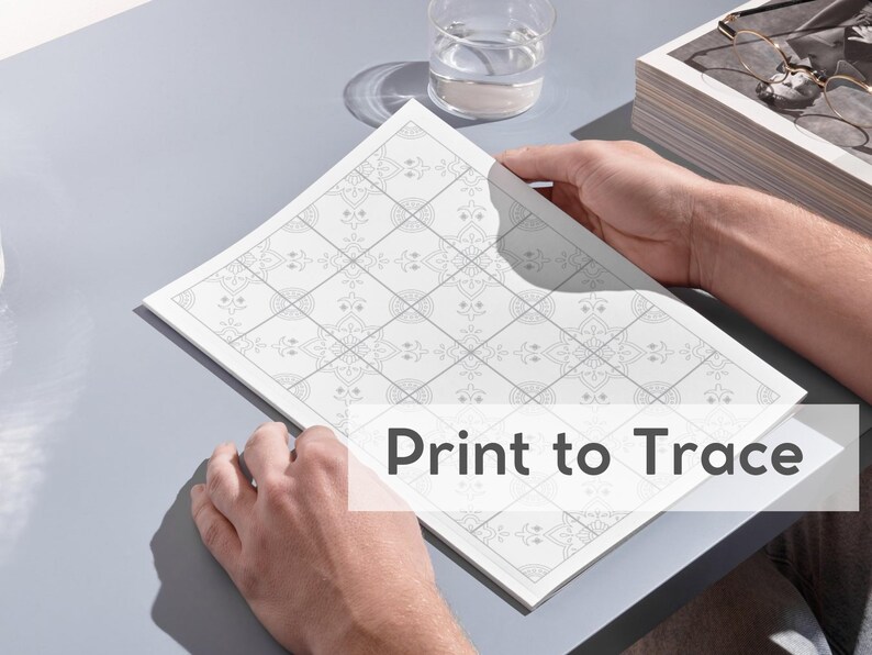 12 Tracing & Coloring Pages : Intricate Tile Patterns Coloring for ...