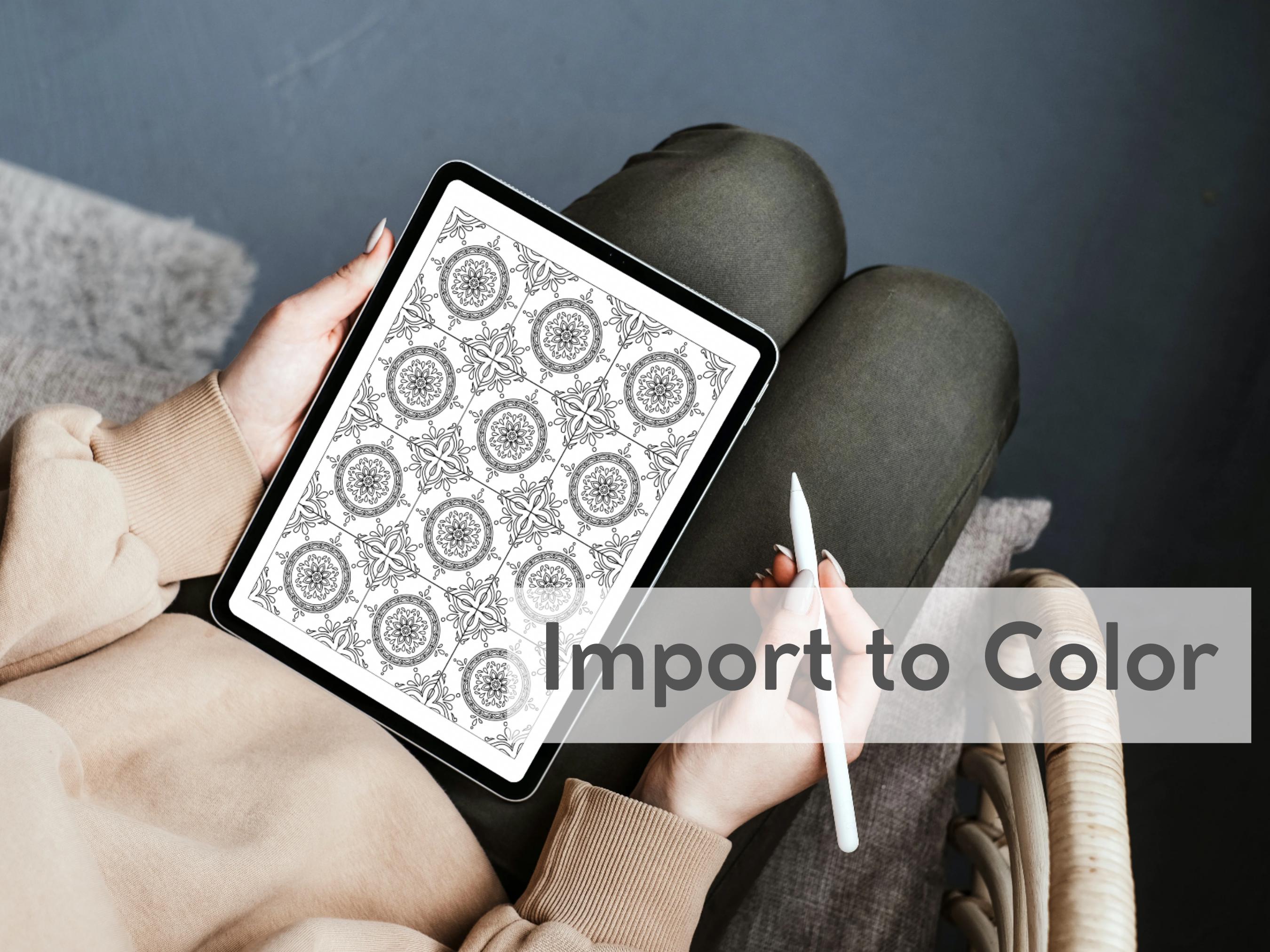 12 Tracing & Coloring Pages : Printable Tile Patterns Coloring for ...