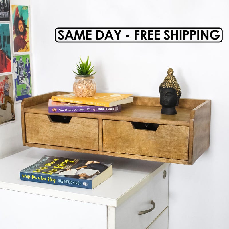 Floating Shelf With Drawer - Etsy