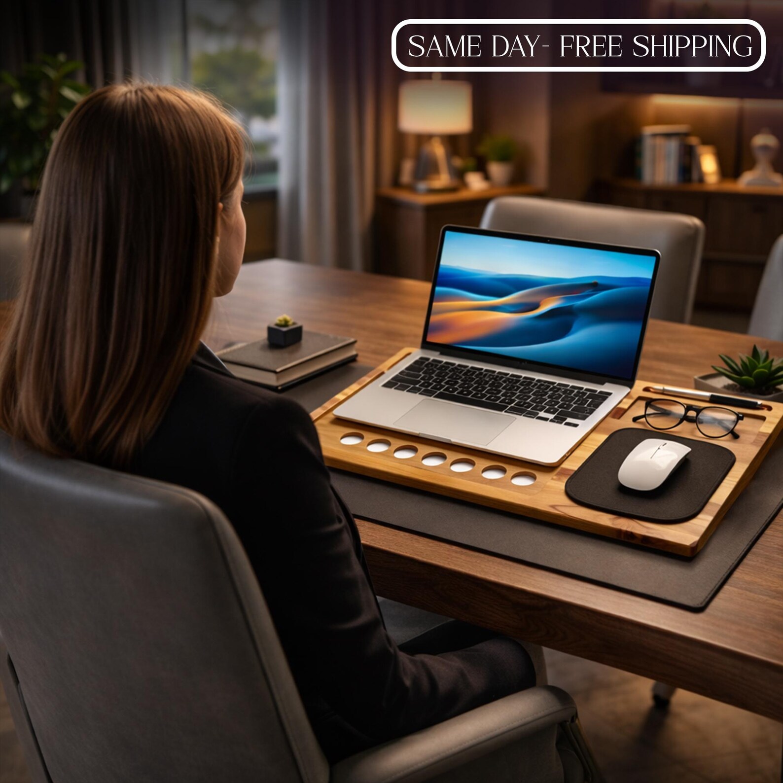 Teak Wood Lap Desk With Mouse Pad – Portable Mobile Workstation - Etsy