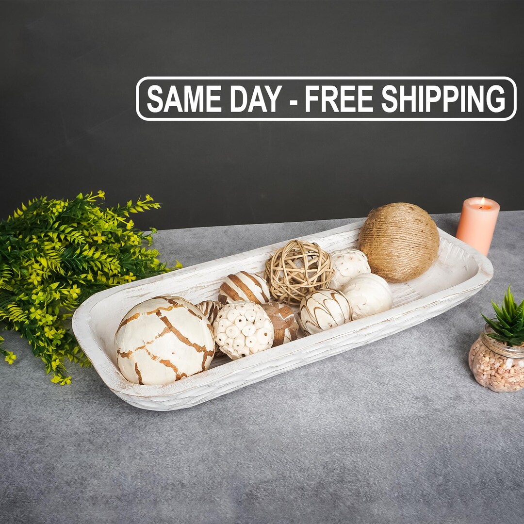 Handmade Extra Large Dough Bowl With Sola Balls – Rustic Farmhouse ...