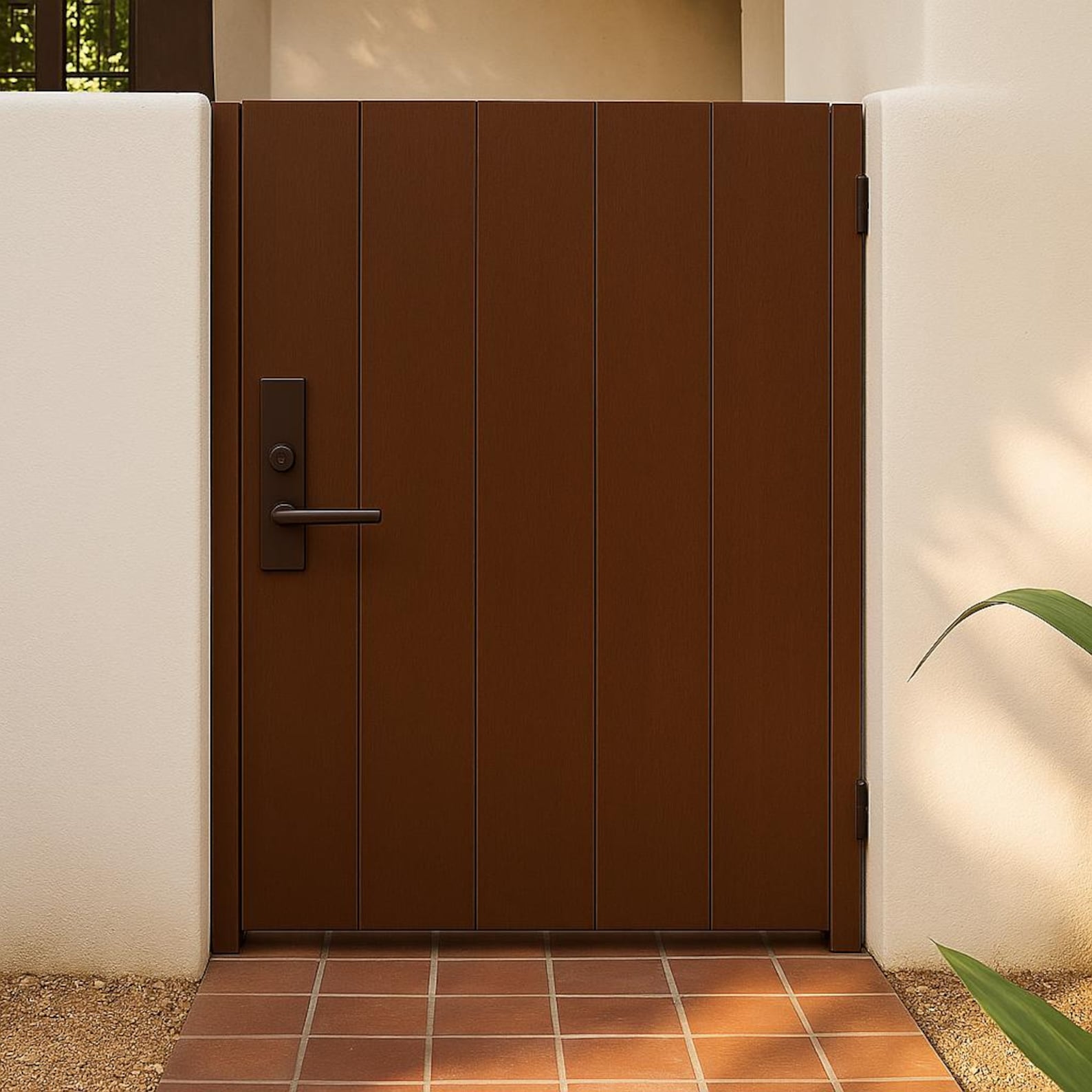 Modern Matte Steel Privacy Gate | Black Outdoor Entrance - Etsy