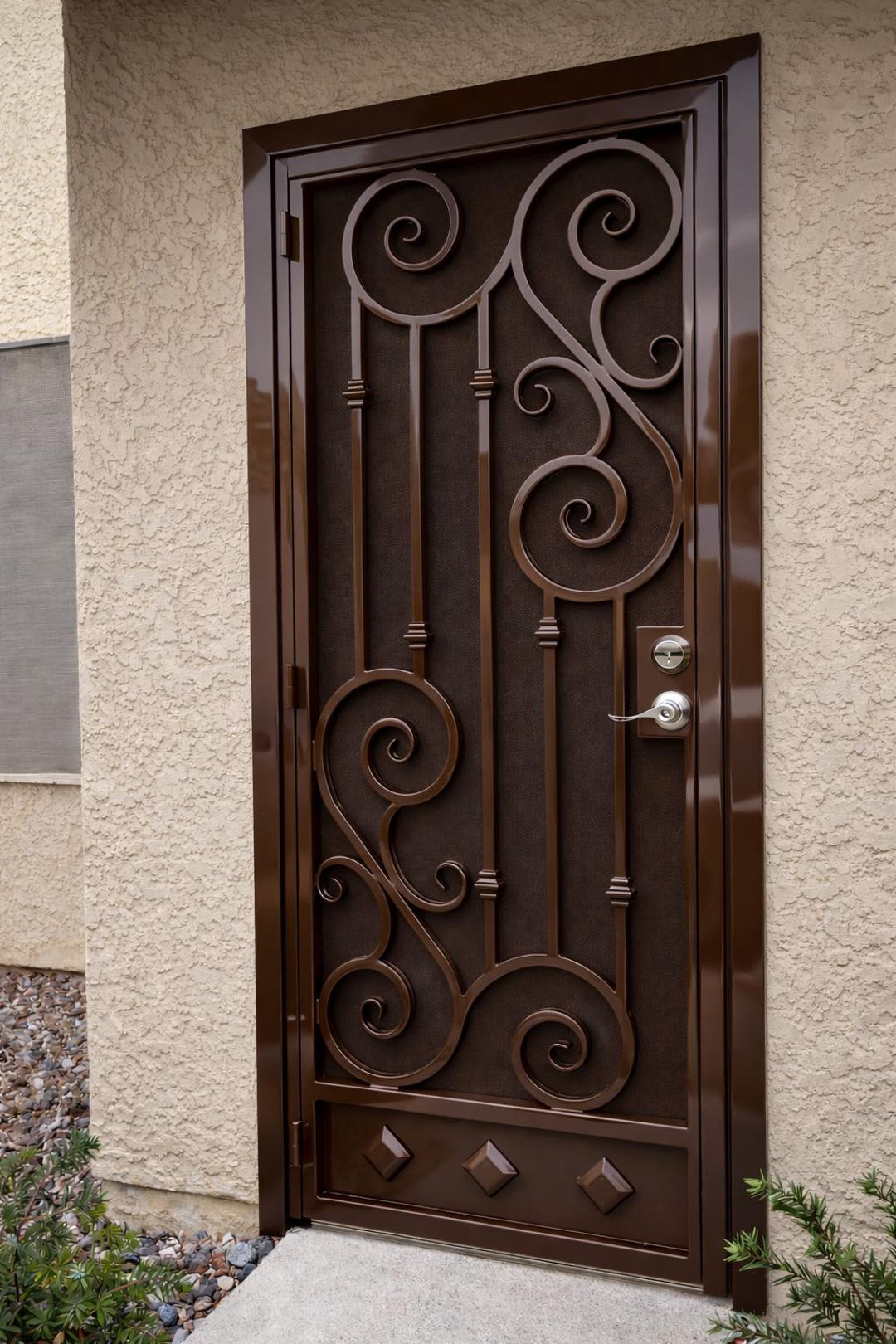 Valencia Scroll Security Door | Decorative Wrought Iron Steel Entry ...