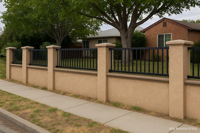 Custom Wrought Iron Fence Panel: Heavy-duty Steel, Powder Coated - Etsy