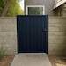 Modern Steel Privacy Gate: Custom Powder Coated Metal Entry - Etsy