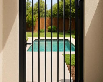Custom Aluminum Pool Gate With Laser Cut Design - Etsy