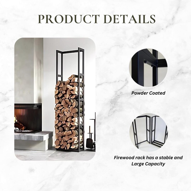 Heavy Duty Steel Rack Modern Steel Firewood Rack Steel Firewood Holder ...