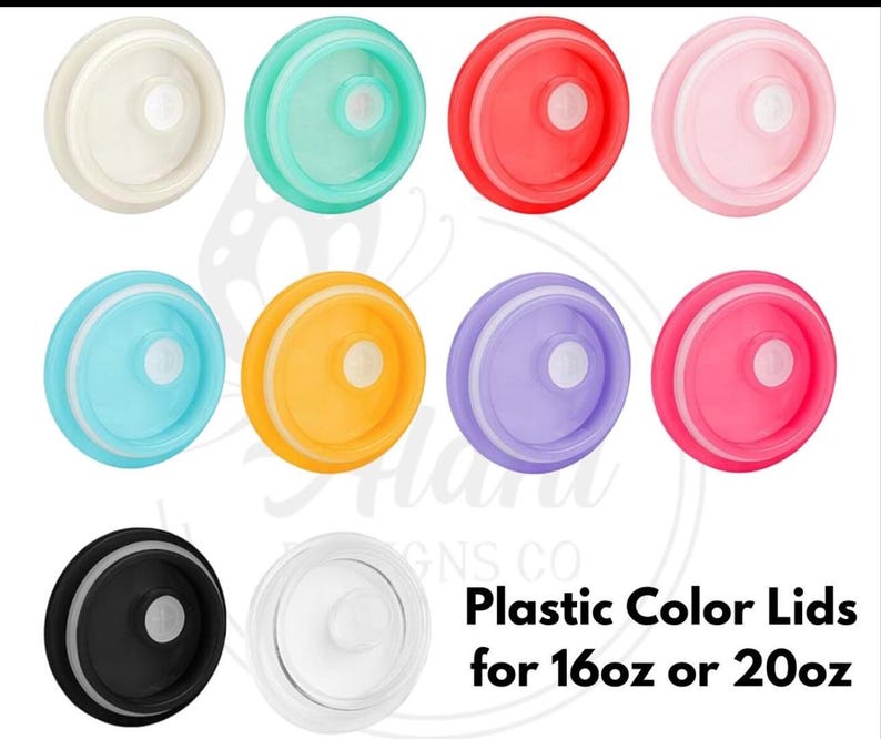 Color Plastic Lid for 16oz or 20oz Glass or Plastic Libbey Cups ...