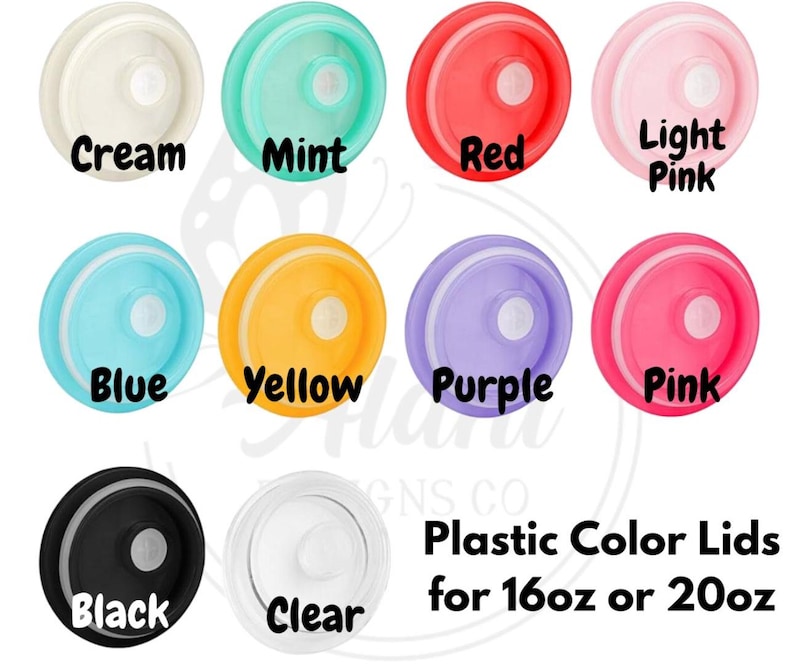 Color Plastic Lid for 16oz or 20oz Glass or Plastic Libbey Cups ...