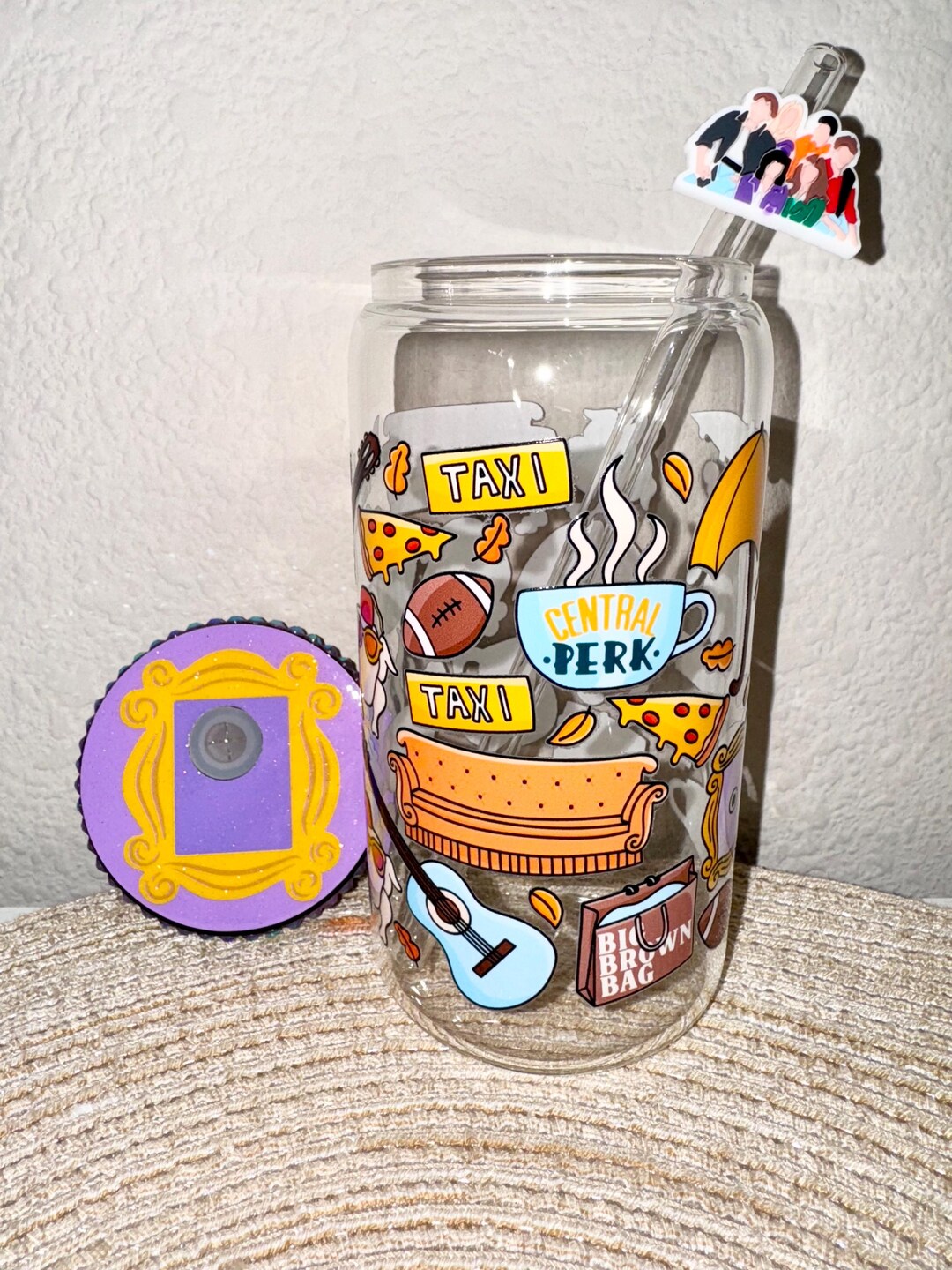 Friends Inspired Central Perk Glass Libbey Cup Collection With Plastic ...