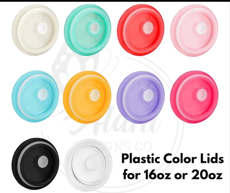 Color Plastic Lid for 16oz or 20oz Glass or Plastic Libbey Cups ...