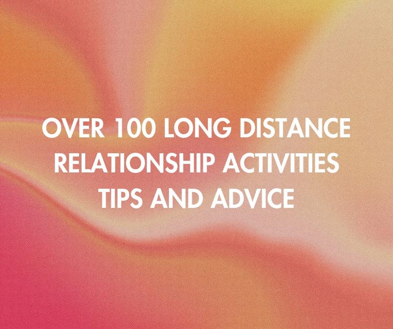 Long Distance Relationship Activities, Relationship Activities for ...