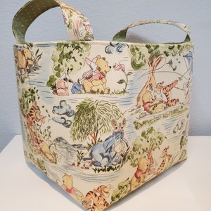 Large Fabric Organizer Basket Container 10 X 10 X 10 Winnie the Pooh ...