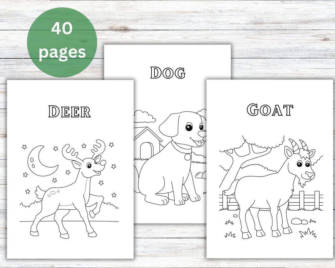 40 Animal Coloring Worksheets | Printable Worksheets for Kids | Land ...