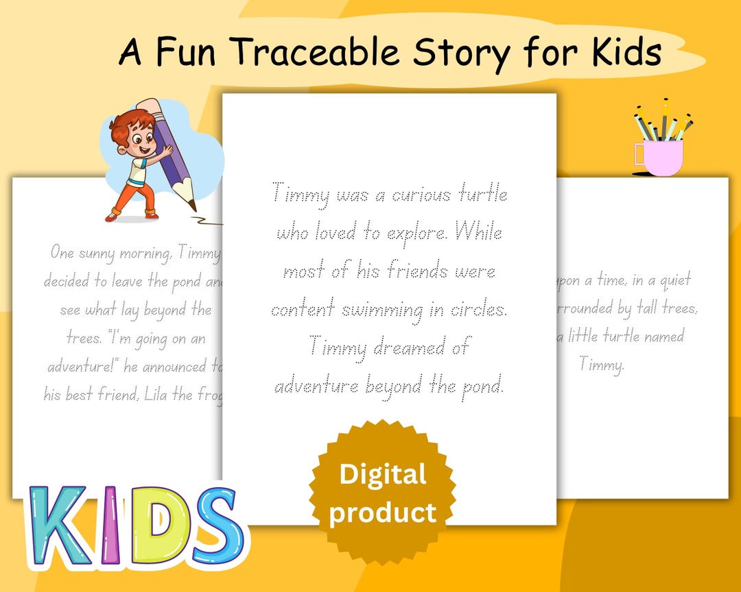 Traceable Story for Kids | Handwriting Practice Story | Printable ...