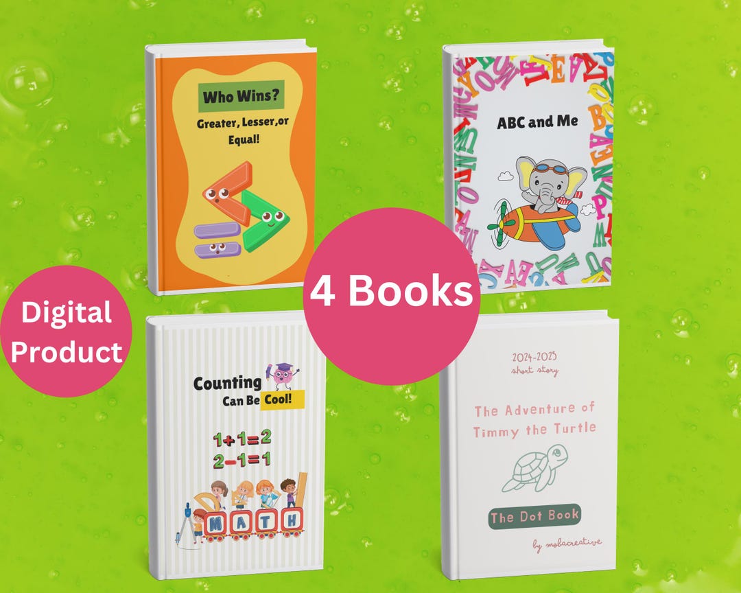 Coloring Book Alphabet Book Counting Book Dotted Book Greater&less Book ...