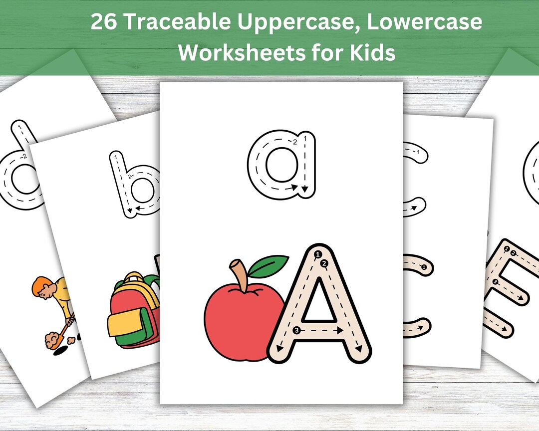 Uppercase and Lowercase Alphabet Practice | Fun Tracing Worksheets ...