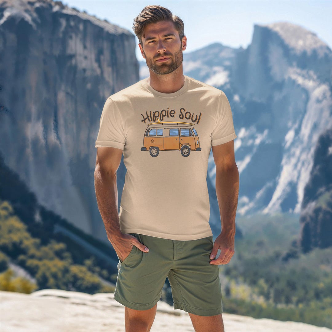 Hippie Soul, Bus, Nomad, Crew Neck T-shirt Funny, Men, Women, Unisex - Etsy