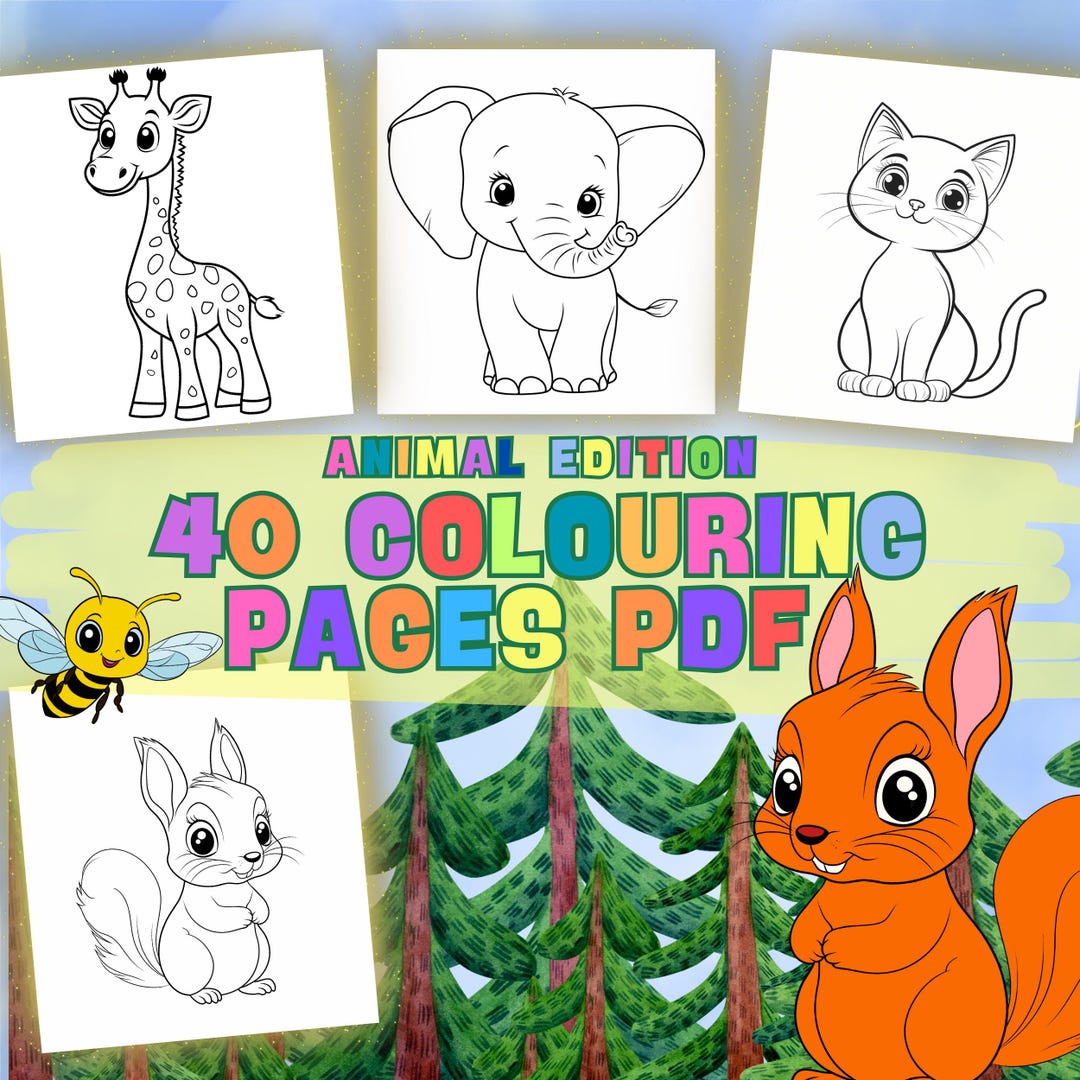 40 Bold & Easy Animal Colouring Pages for Toddlers and Kids | Kids ...
