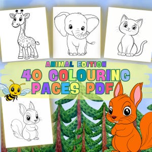 40 Bold & Easy Animal Colouring Pages for Toddlers and Kids | Kids ...