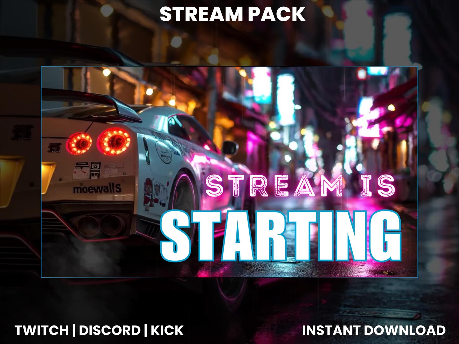 Car Themed Stream Pack | Car Overlays | Stream Pack | Animated Screens ...
