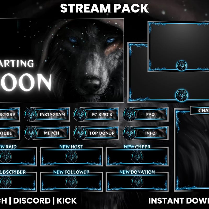 Wolf Overlays for Stream - Etsy