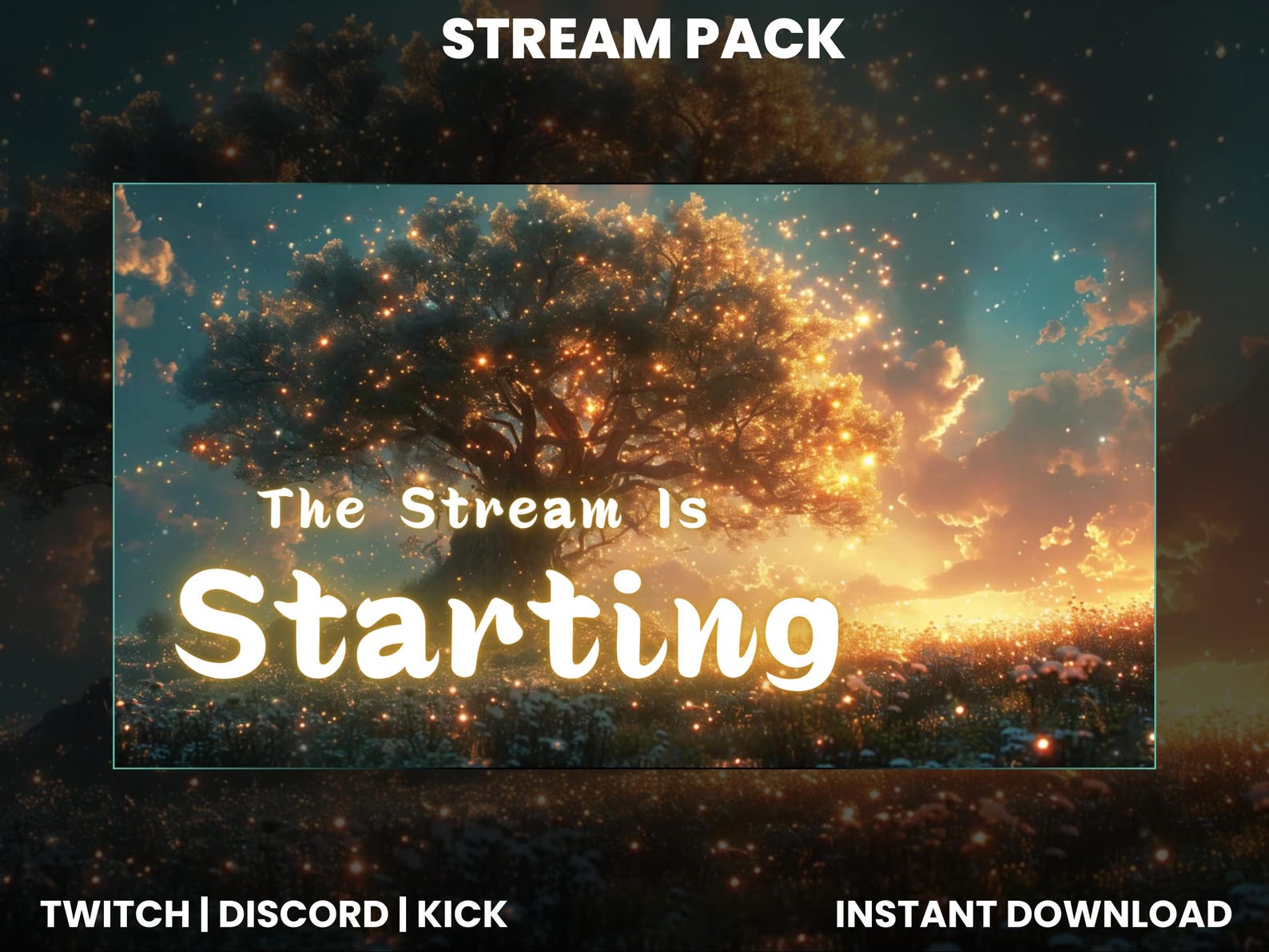 Magical Tree Twitch Stream Pack | Animated Screens | Twitch Overlay ...