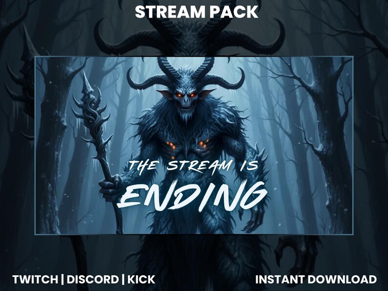 Dark Forest Horror Stream Pack | Animated Twitch Overlay (digital ...