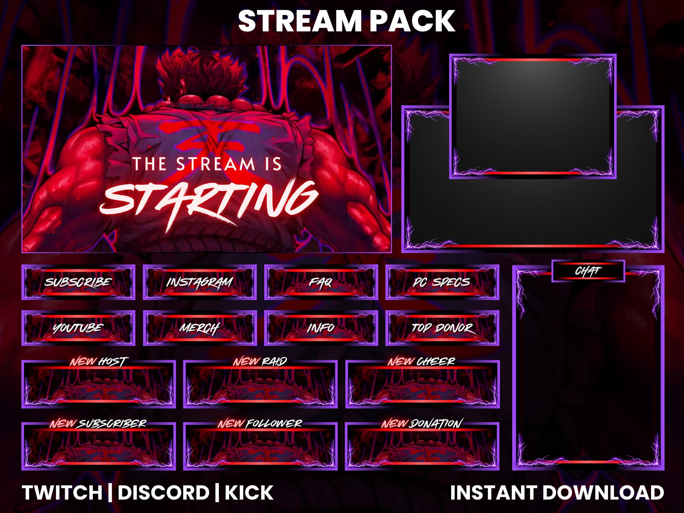 Animated Twitch Stream Pack | Twitch Screen Overlay | Animated Screens ...
