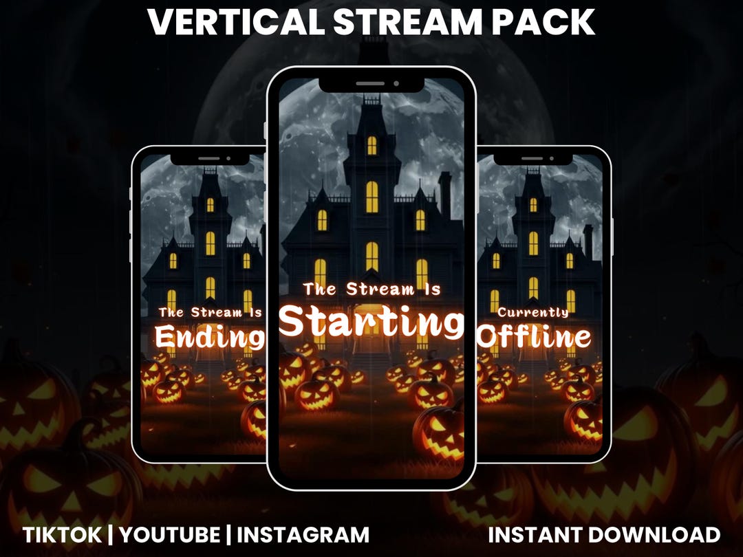 Vertical Stream Pack | Twitch Spooky Overlays - Etsy