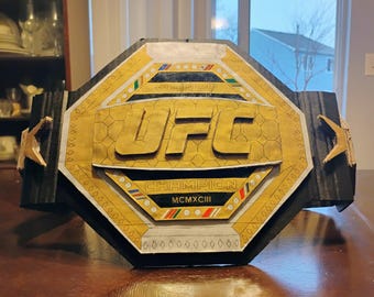 UFC Fighting Legacy Replica Title Belt, Brass Plates, 2mm Plates ...