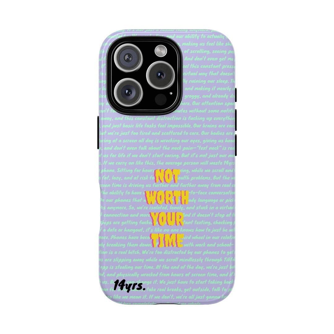 Reduce Screentime Protective Case 'stay off Your Phone' 14yrs Phone ...