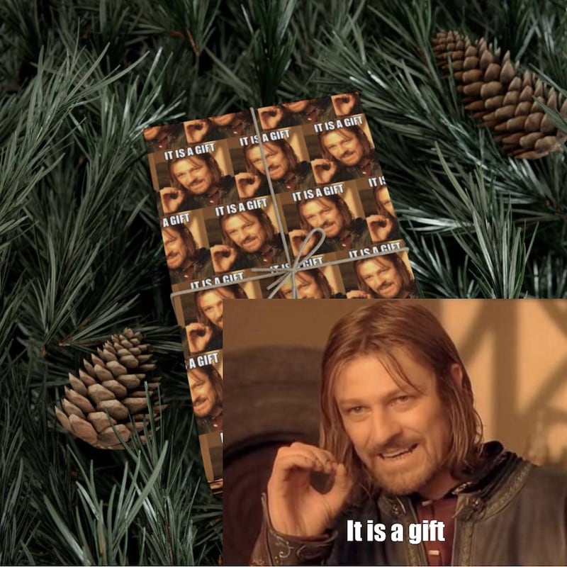 It is a Gift Boromir Wrapping Paper - 60+ Gift Ideas for 2025