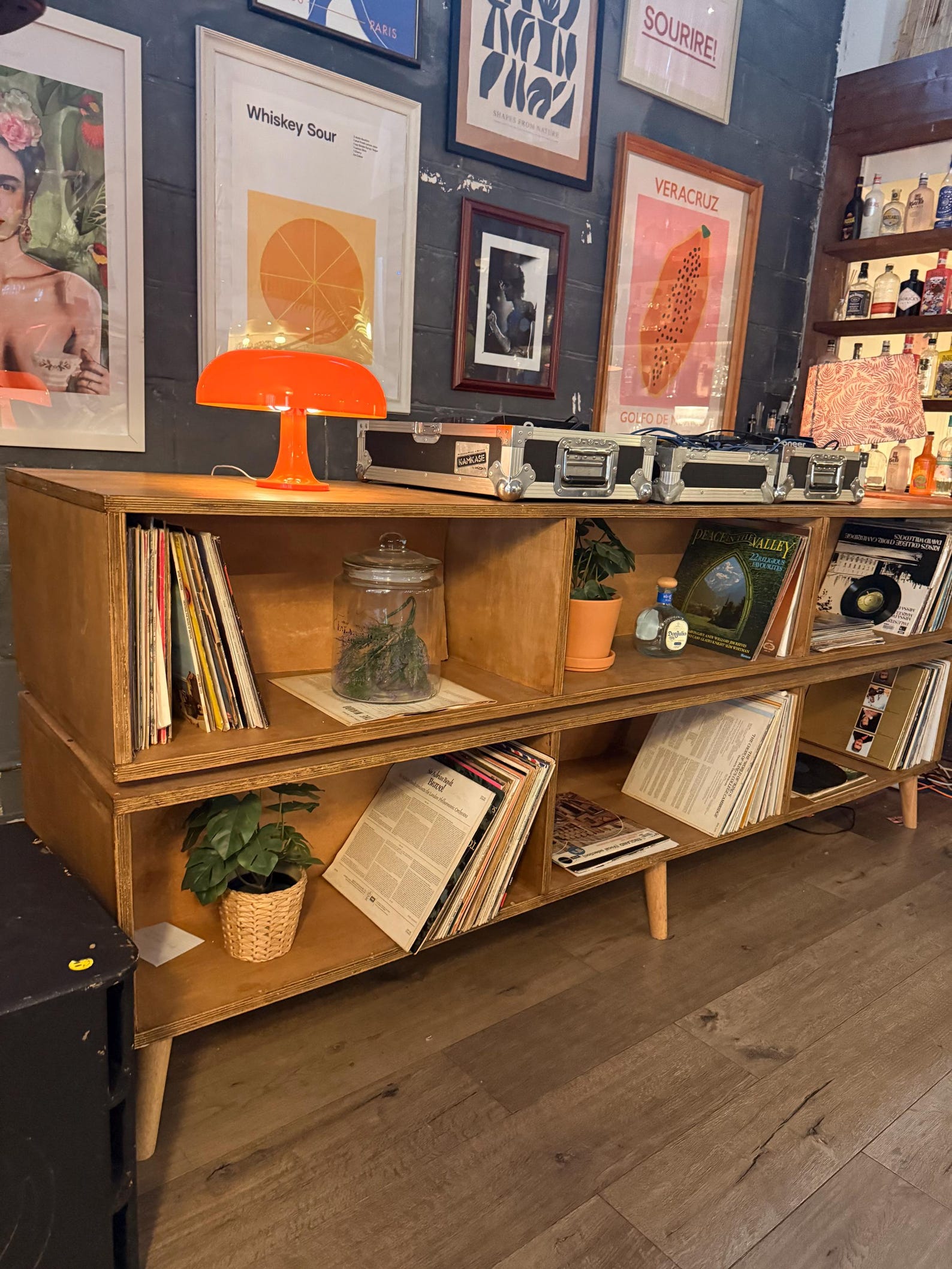 Two Tier DJ Vinyl Storage Cabinet With Component Shelf - Etsy UK