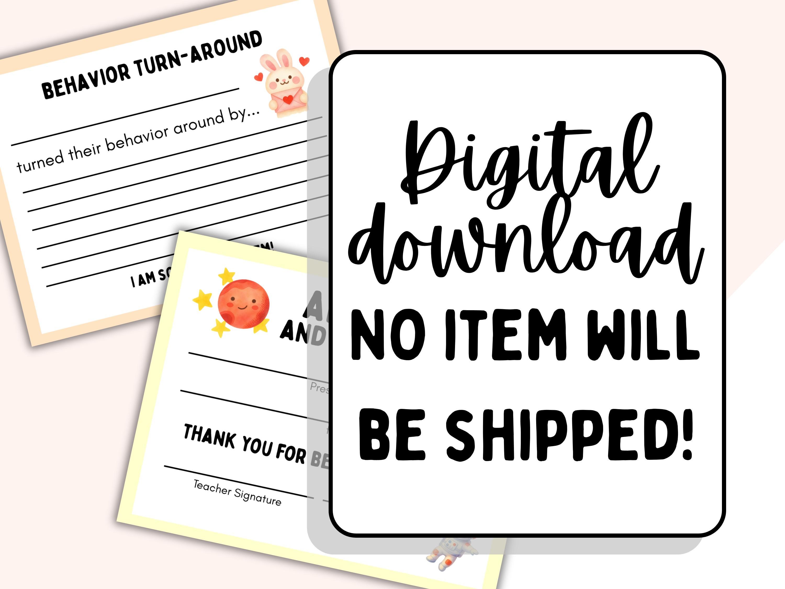 Behavior Notes Home for Positive Communication | Elementary | Editable ...