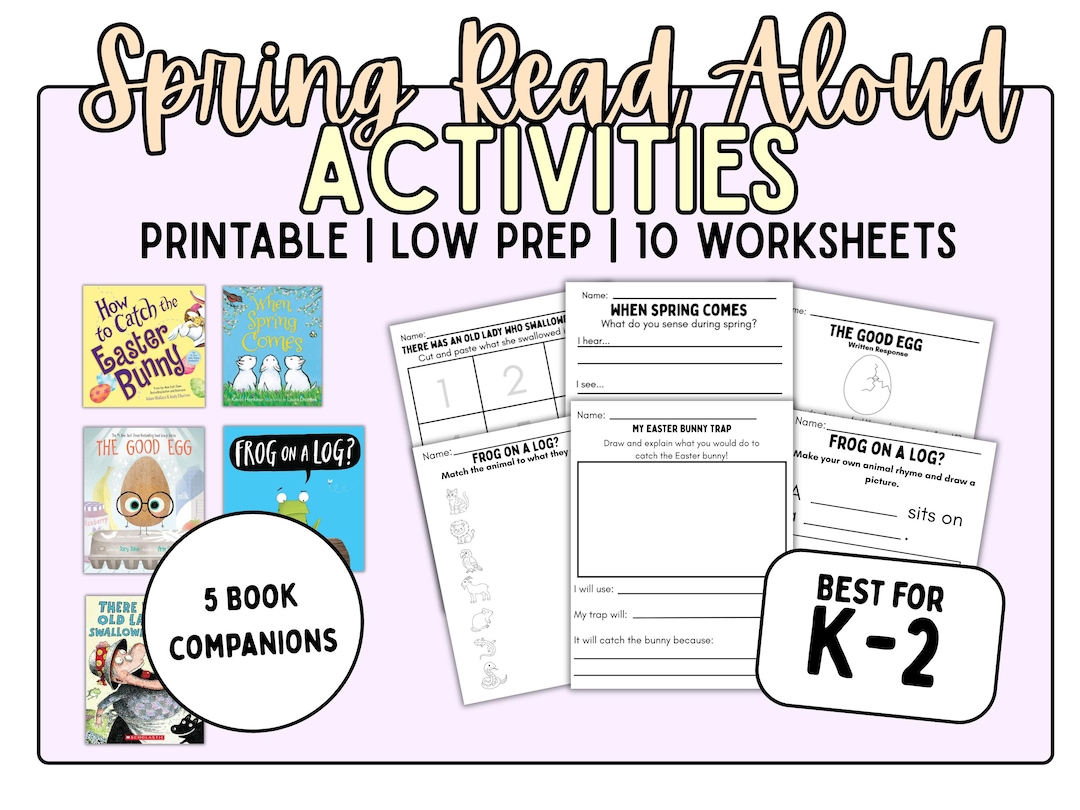 Spring Read Aloud Activities | K-2 Literacy Worksheets (digital ...