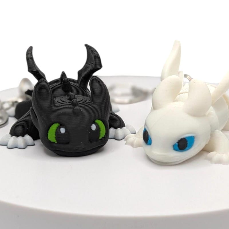 Night and Light Fury Charms - Etsy