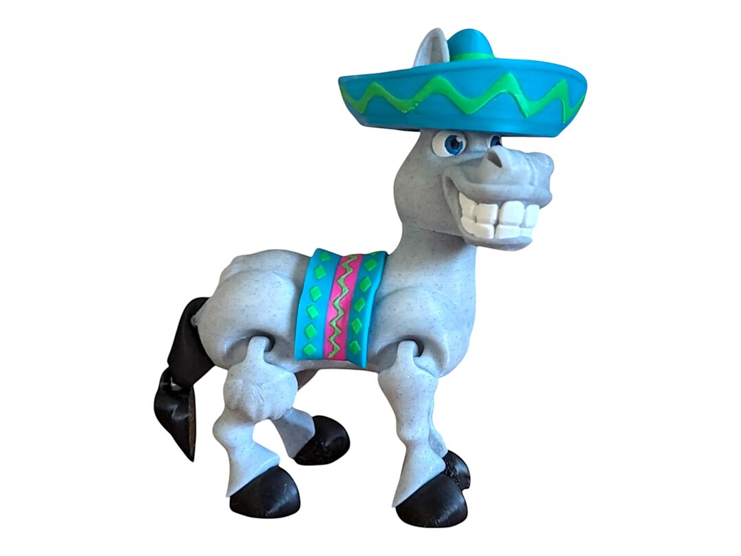 Adorable Donkey Figurine: Fun and Flexible Articulating Design, 3D ...