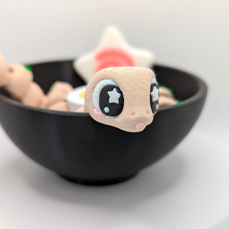 Snake Noodle Ramen 3D Printed, Green Onion Snake, Two Noodle Snakes ...