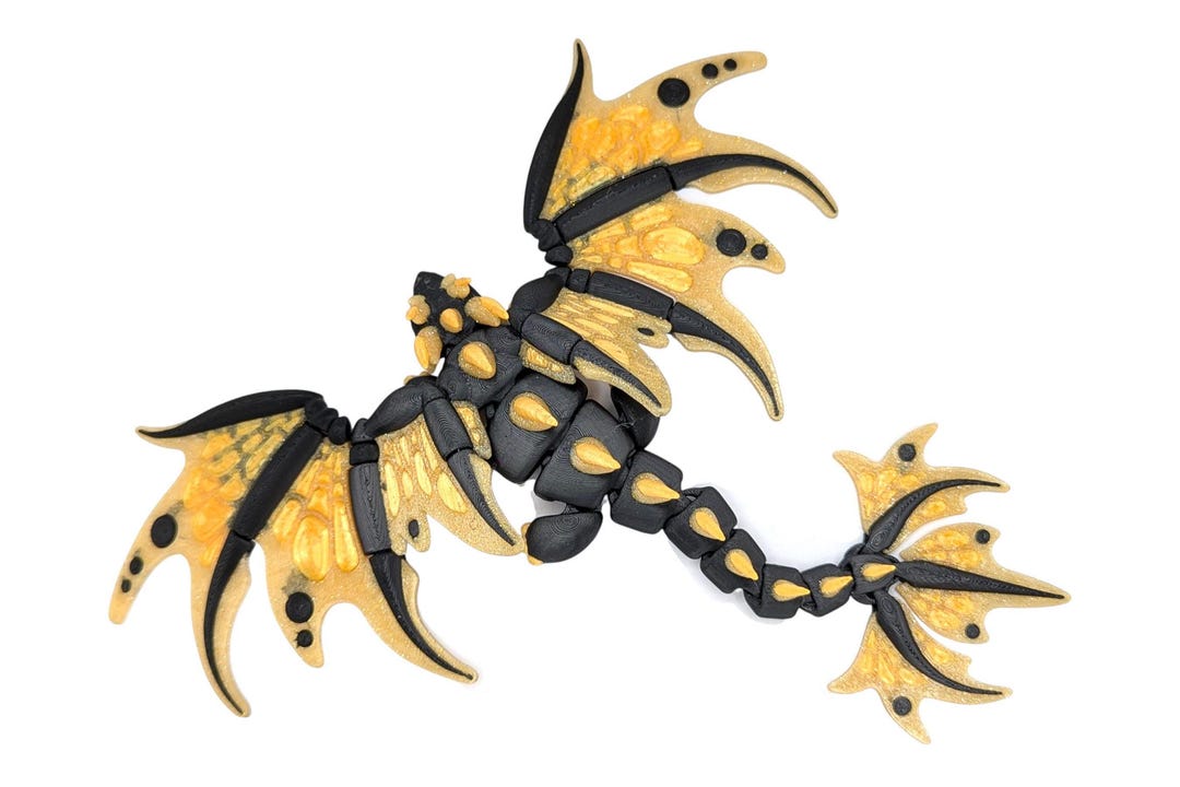 3D Printed Monarch Dragon With Articulating Wings - Etsy